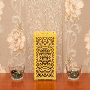 Yellow Night Light Accent Lamp Decorative Wooden Night Lamp - Etsy