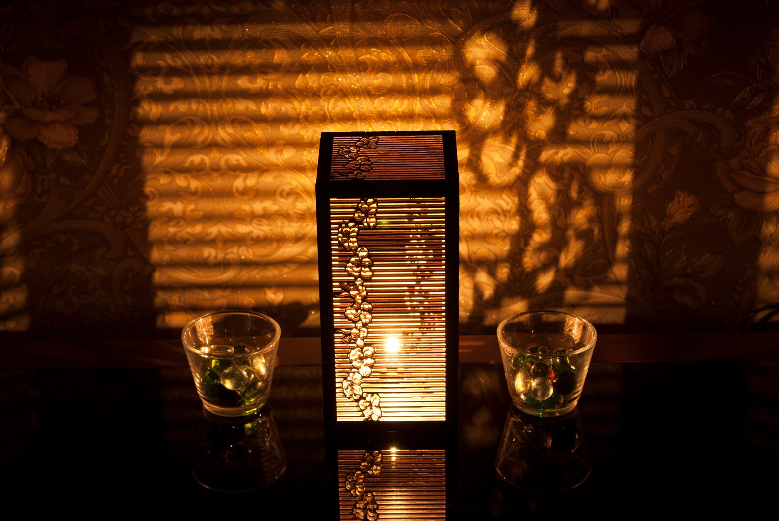 Purple Night Light Accent Lamp Decorative Wooden Night Lamp | Etsy