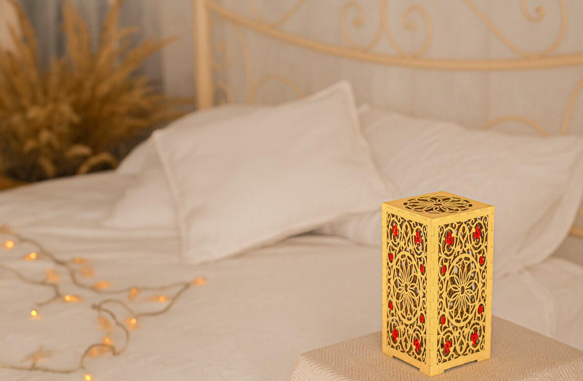 Yellow Night Light Accent Lamp Decorative Wooden Night Lamp - Etsy