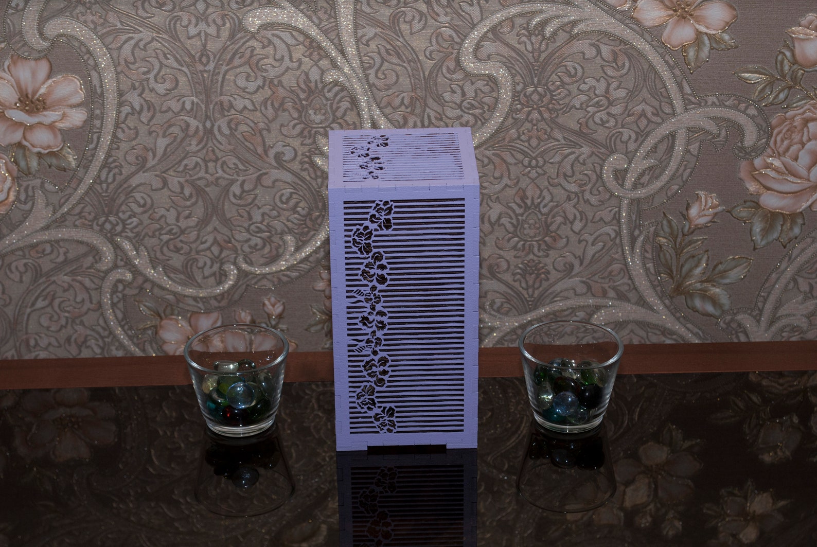 Purple Night Light Accent Lamp Decorative Wooden Night Lamp | Etsy