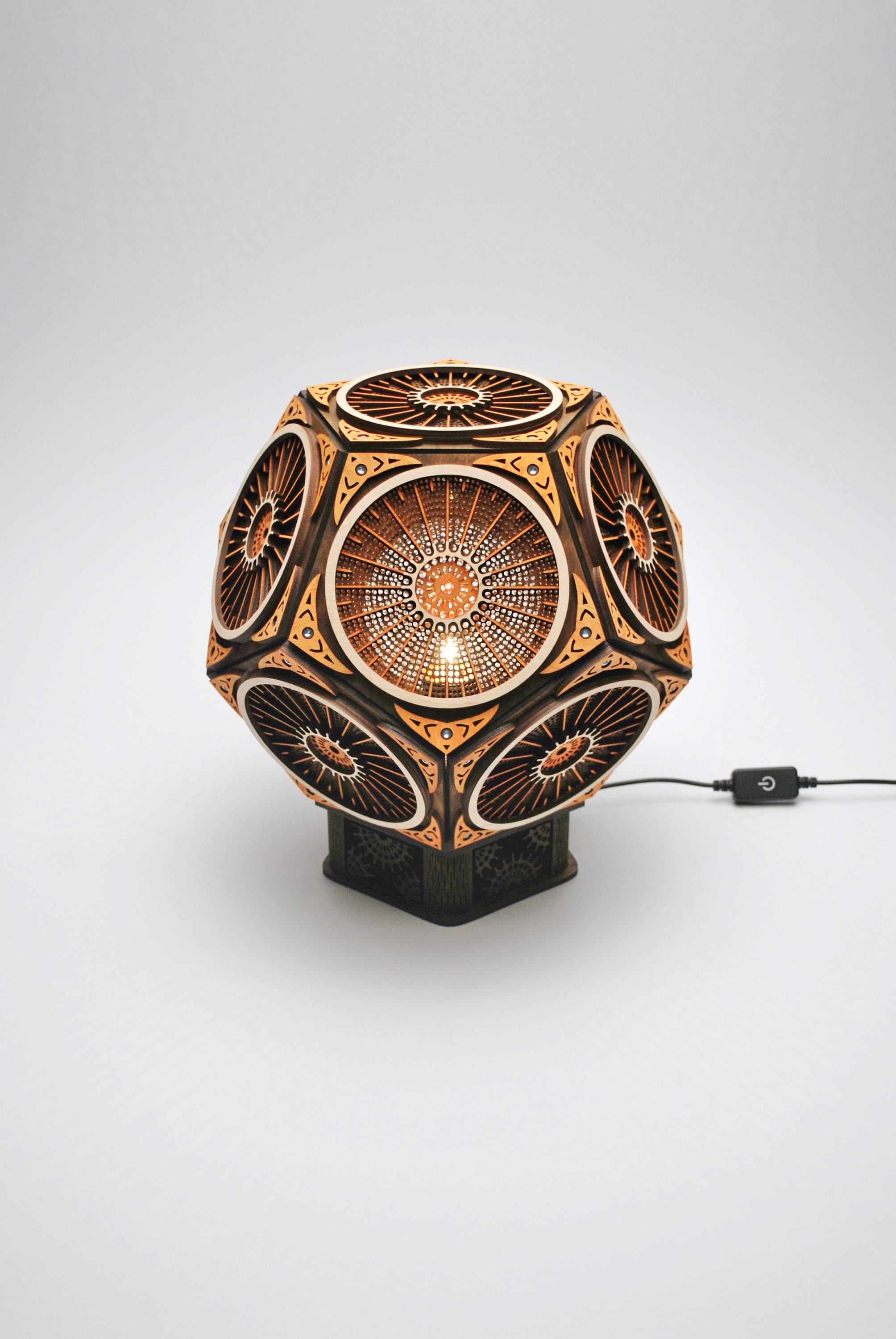 MANDALA Diatoma Dodecahedron Night Light Accent Lamp Mantra - Etsy