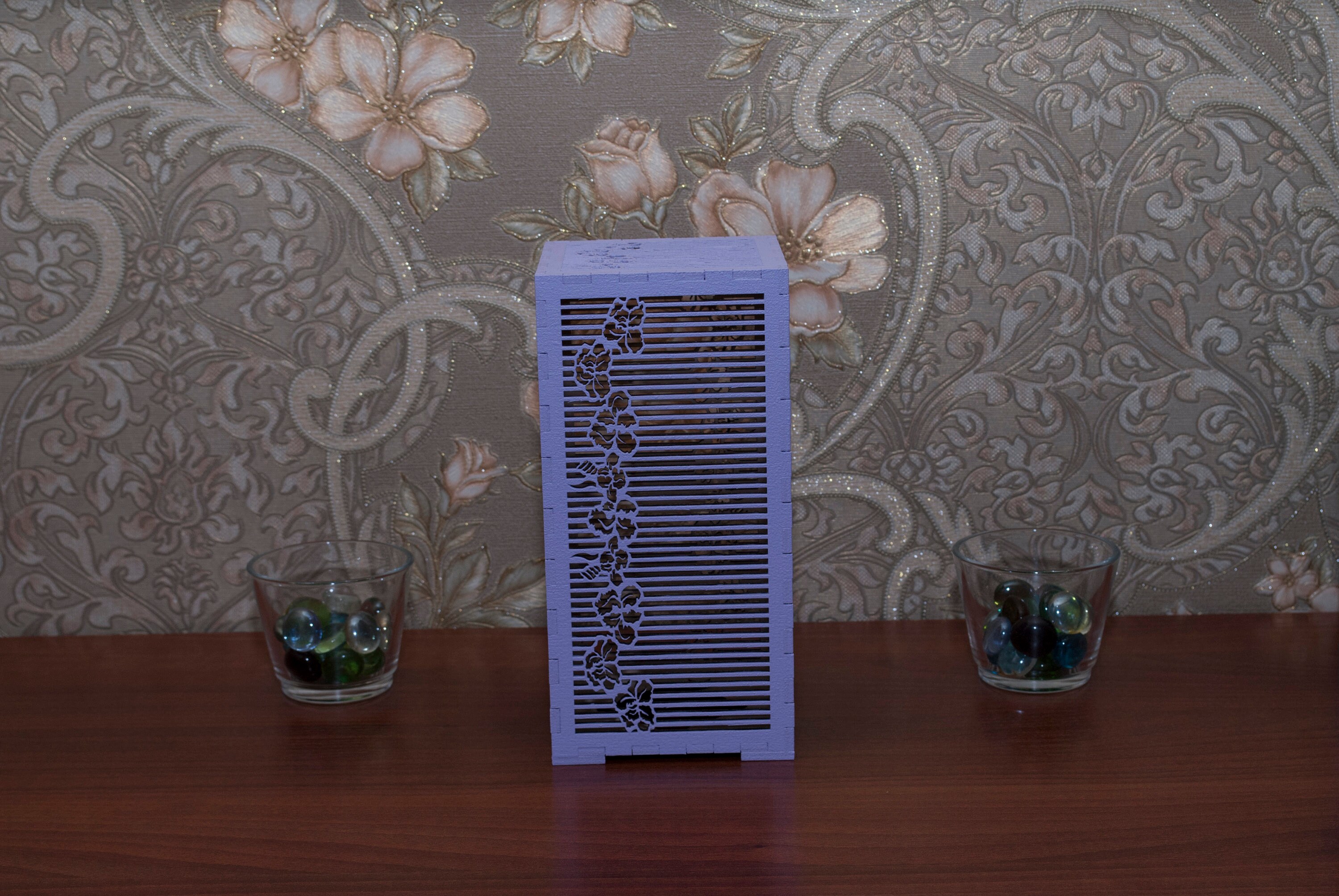 Purple Night Light Accent Lamp Decorative Wooden Night Lamp - Etsy