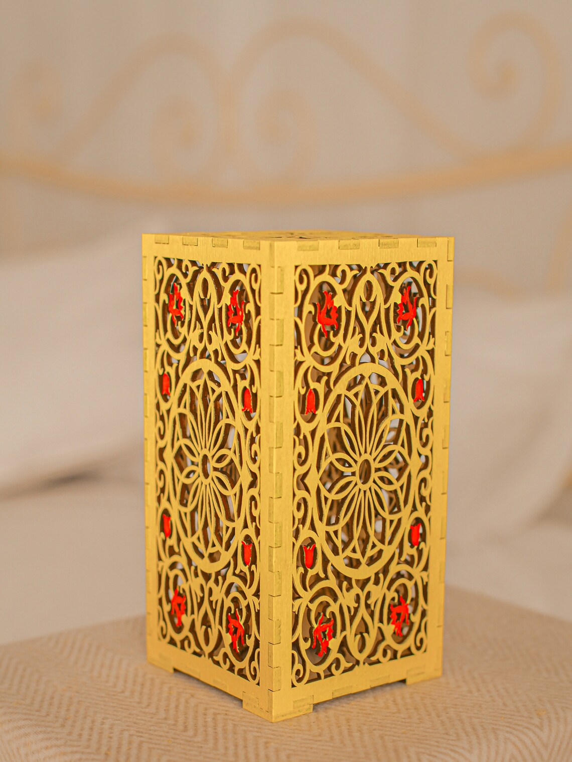 Yellow Night Light Accent Lamp Decorative Wooden Night Lamp - Etsy