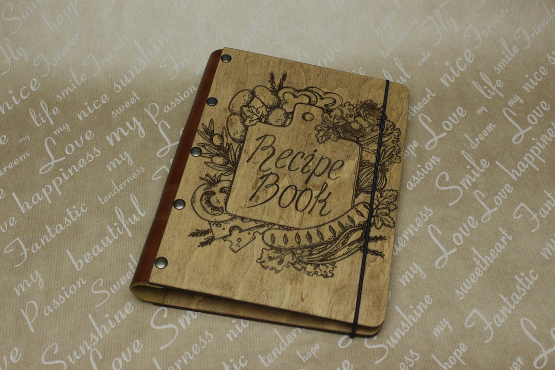 Handmade Recipe Book Personalized Cook Book Blank Cookbook Gift for Mum ...