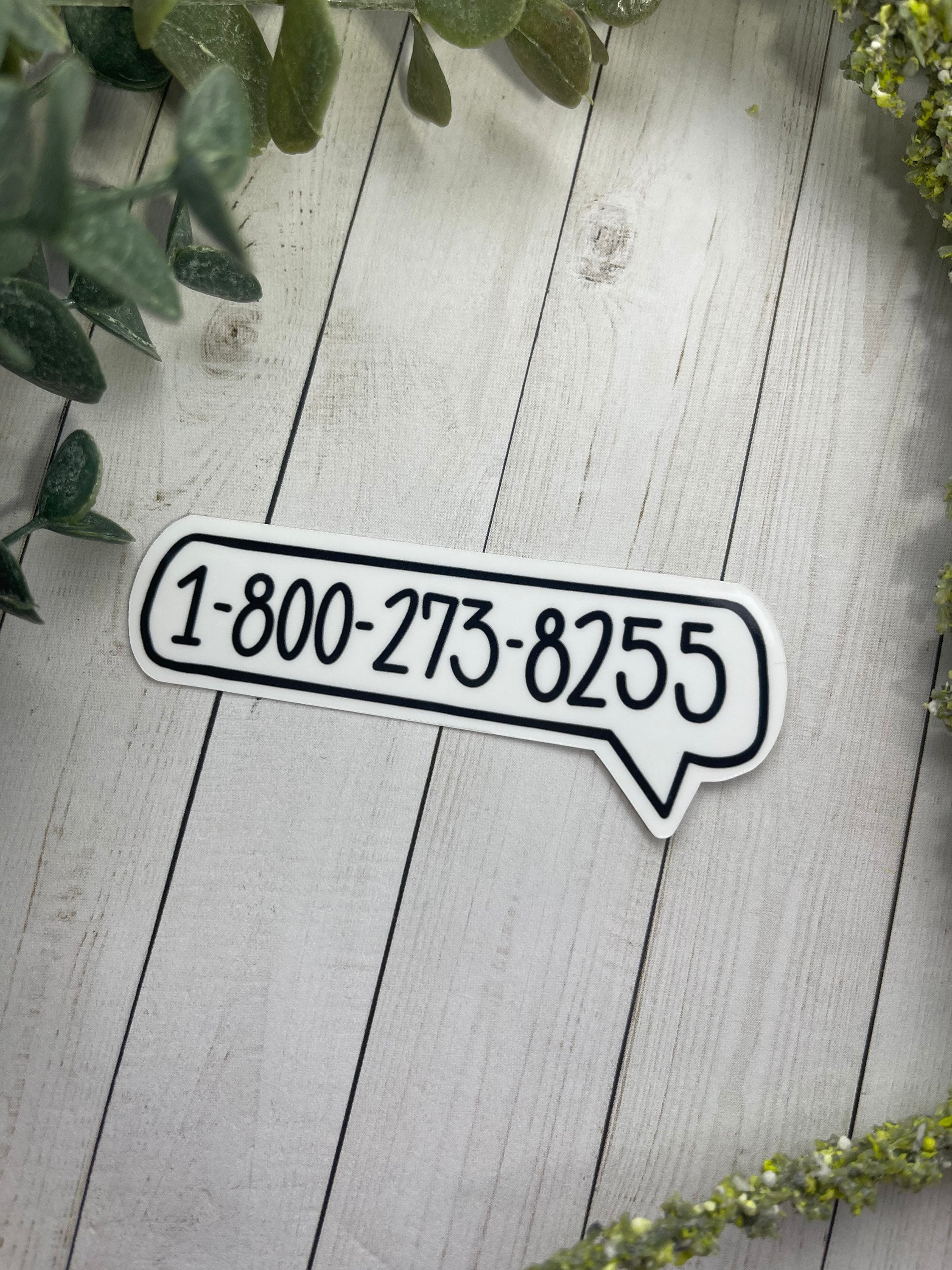 Suicide Hotline Sticker Waterproof Sticker Mental Health - Etsy