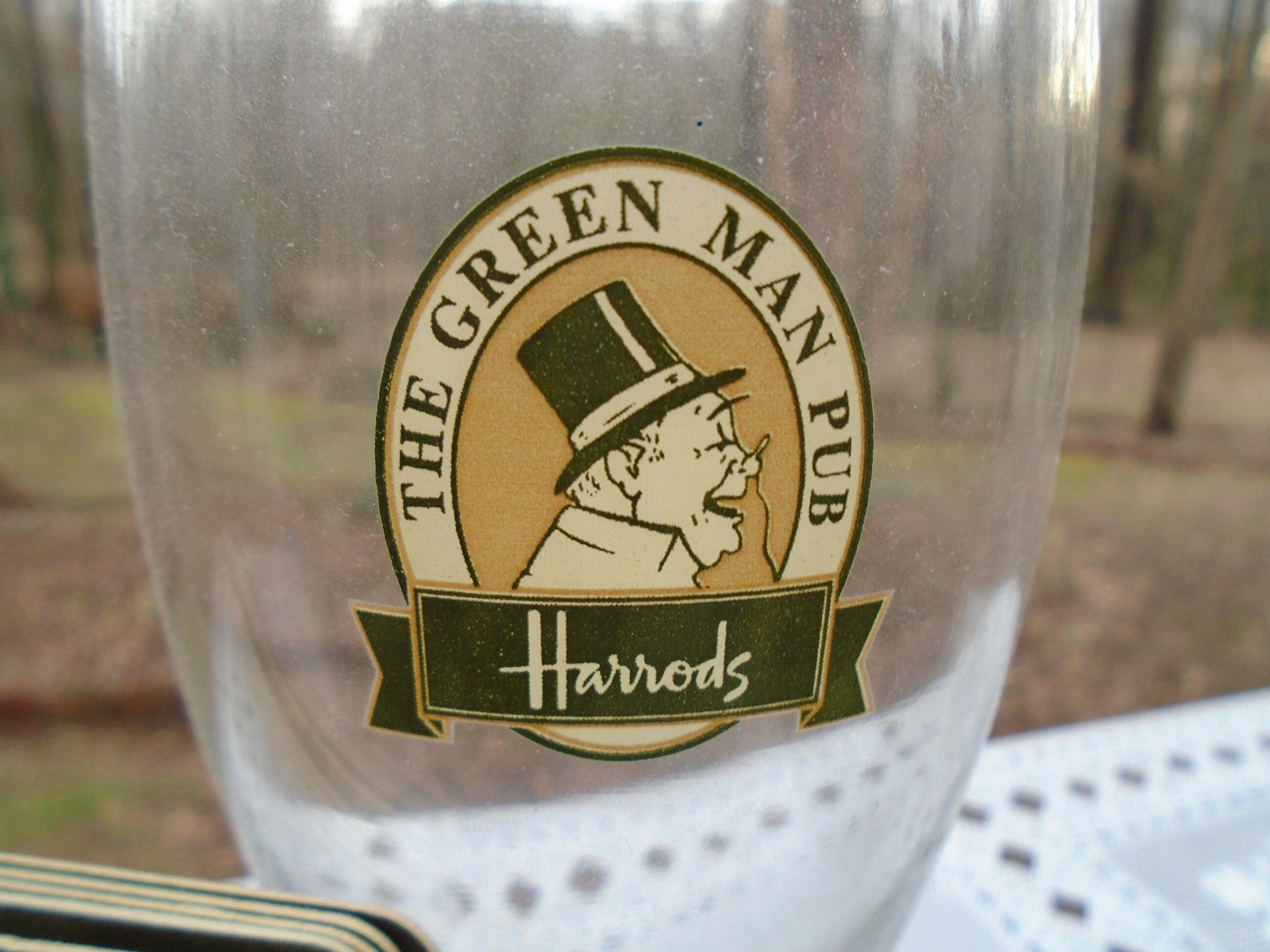 Vintage 1980s Harrods The Green Man PubLondonPint Glass w 6 | Etsy