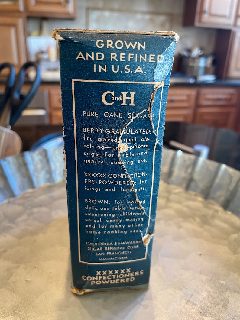 Vintage C&H Sugar Box - Display - Etsy