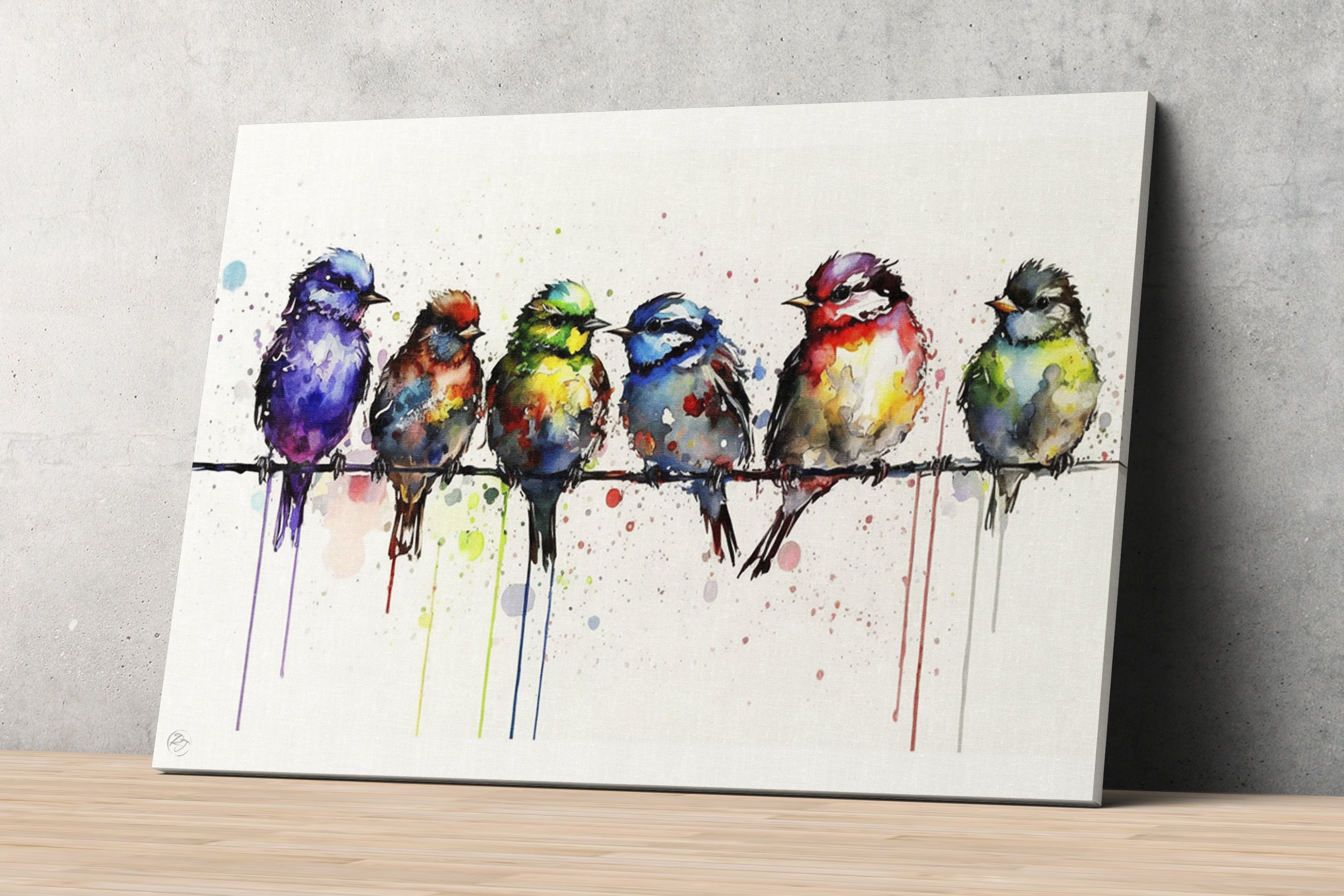 Nature's Chorus: Birds Watercolor Wall Decor Print, Giclee Print on ...