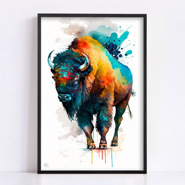 Bison Canvas - Etsy