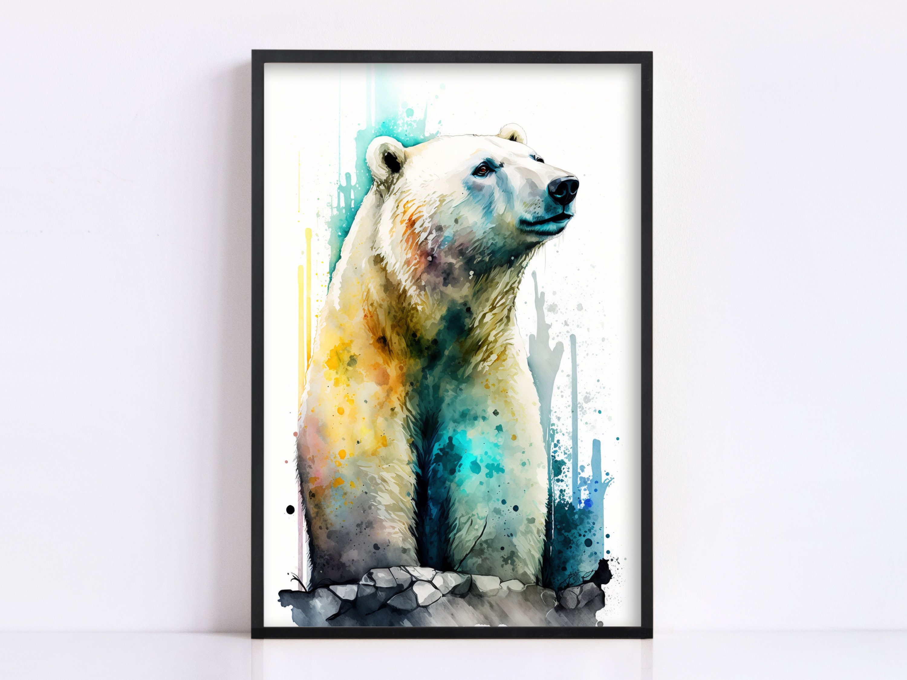 Polar Beauty: Polar Bear Watercolor Painting Giclee Print on - Etsy