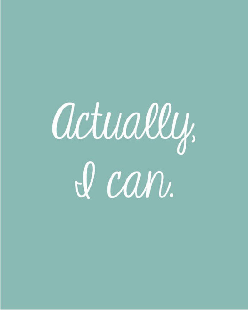Actually, I Can - Printable - Etsy