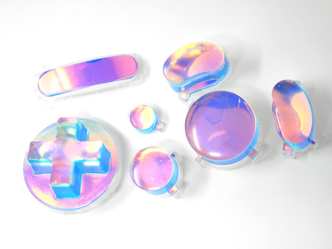Rainbow Opal - Flat Style Gamecube Button Set - Etsy