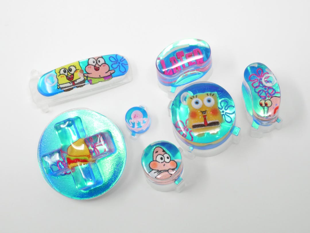 Spongebob - Flat Style Gamecube Button Set - Etsy