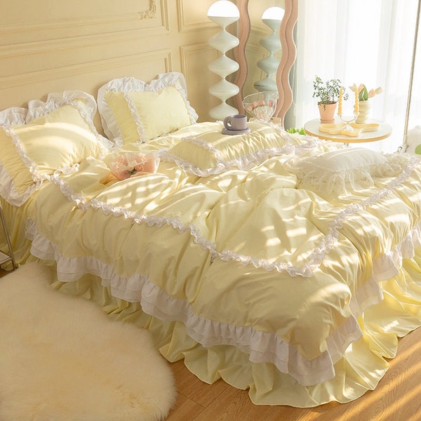 Ruffled Bedding - Etsy
