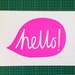 Hello Screen Print Typography Print Hello Poster - Etsy