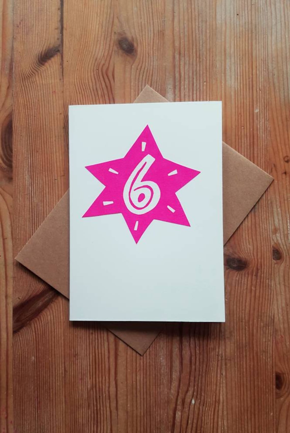 Sixth Birthday Card Age 6 Birthday Card Kids Birthday Card - Etsy