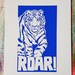 Tiger Screenprint, Screenprinted Tiger From a Handmade Papercut, Roar ...