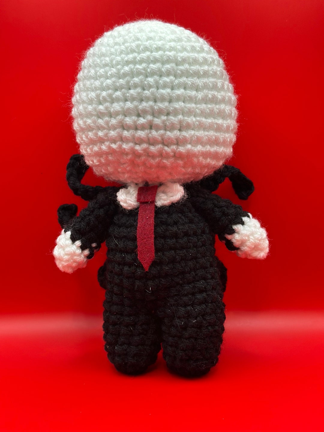 Slenderman Chibi Crochet Doll - Etsy