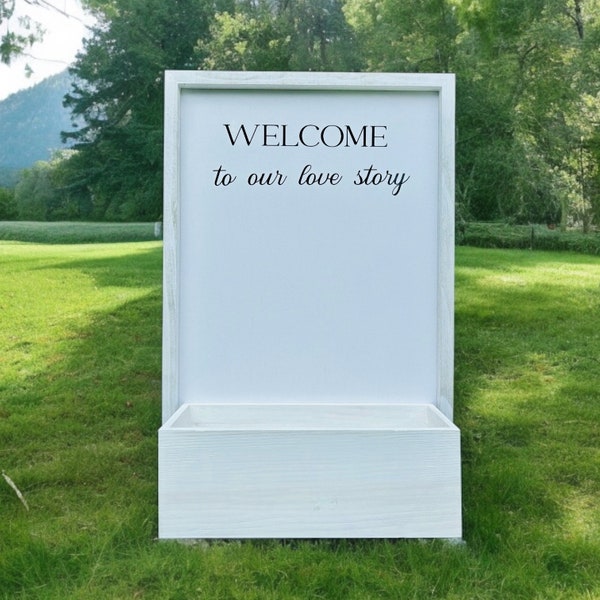 Welcome Sign With Flower Box - Etsy