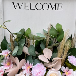 Flower Box Welcome Sign, Welcome Sign With Flower Box, Floral Box ...