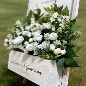 Flower Box Welcome Sign, Welcome Sign With Flower Box, Floral Box ...