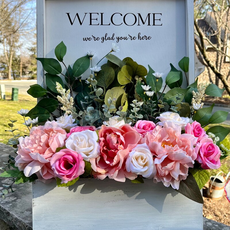 Flower Box Wedding Welcome Sign - Etsy