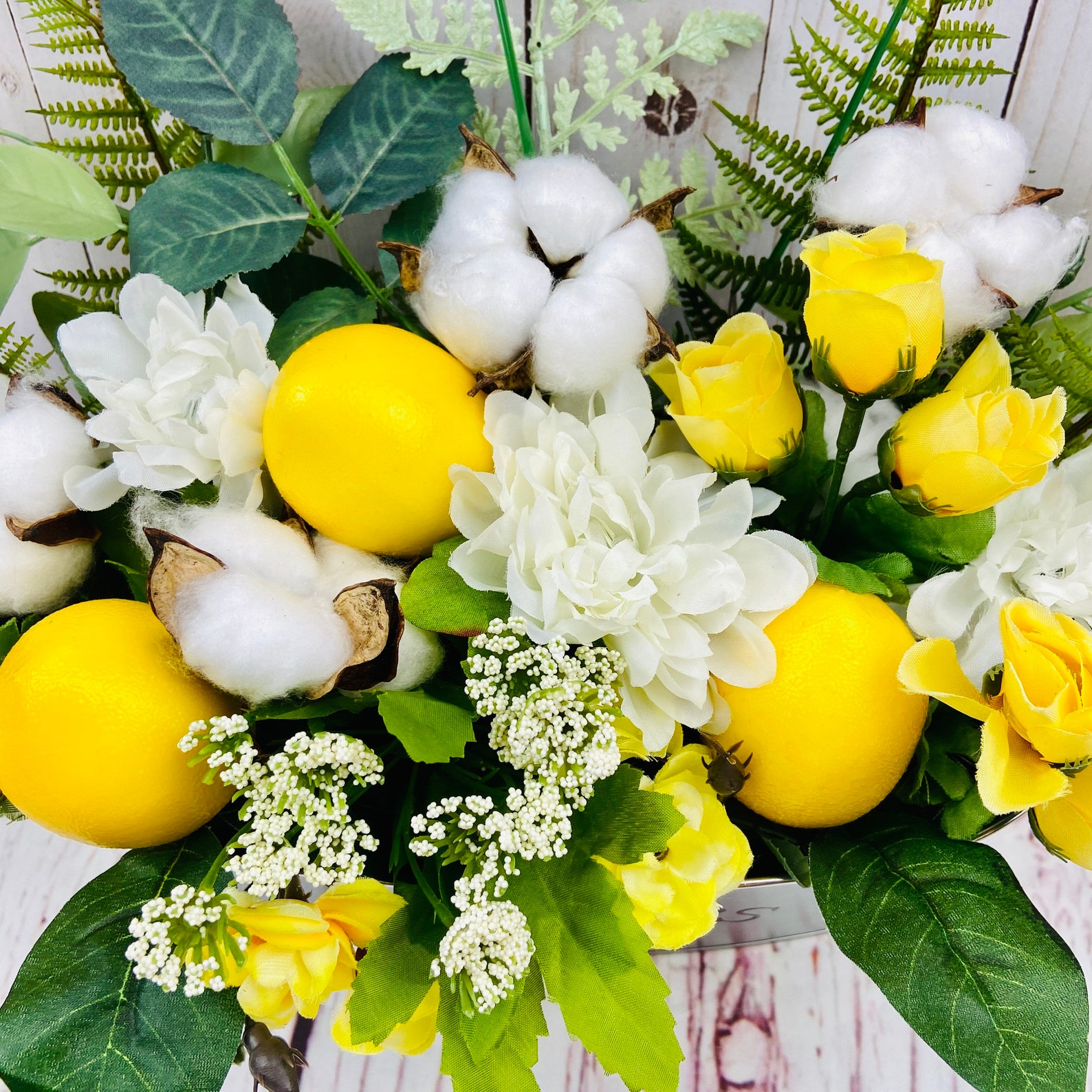 Lemon Arrangement, Lemon Centerpiece, Kitchen Lemon Centerpiece ...