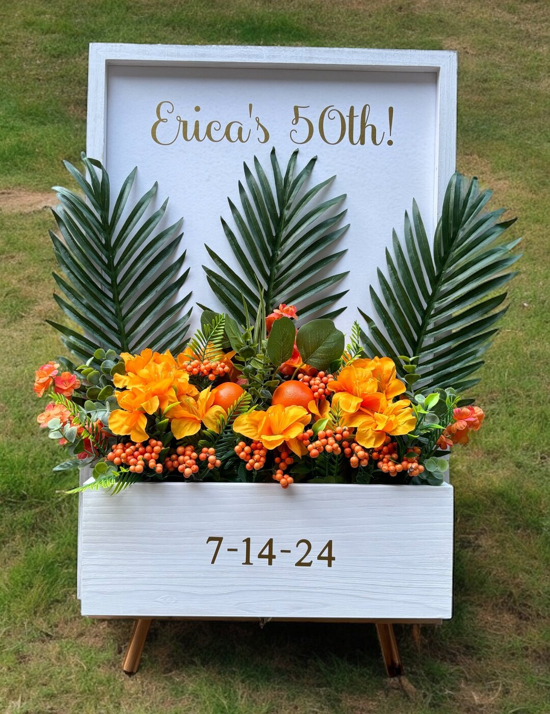 Birthday Party Flower Box Welcome Sign, Welcome Planter Box, Welcome ...