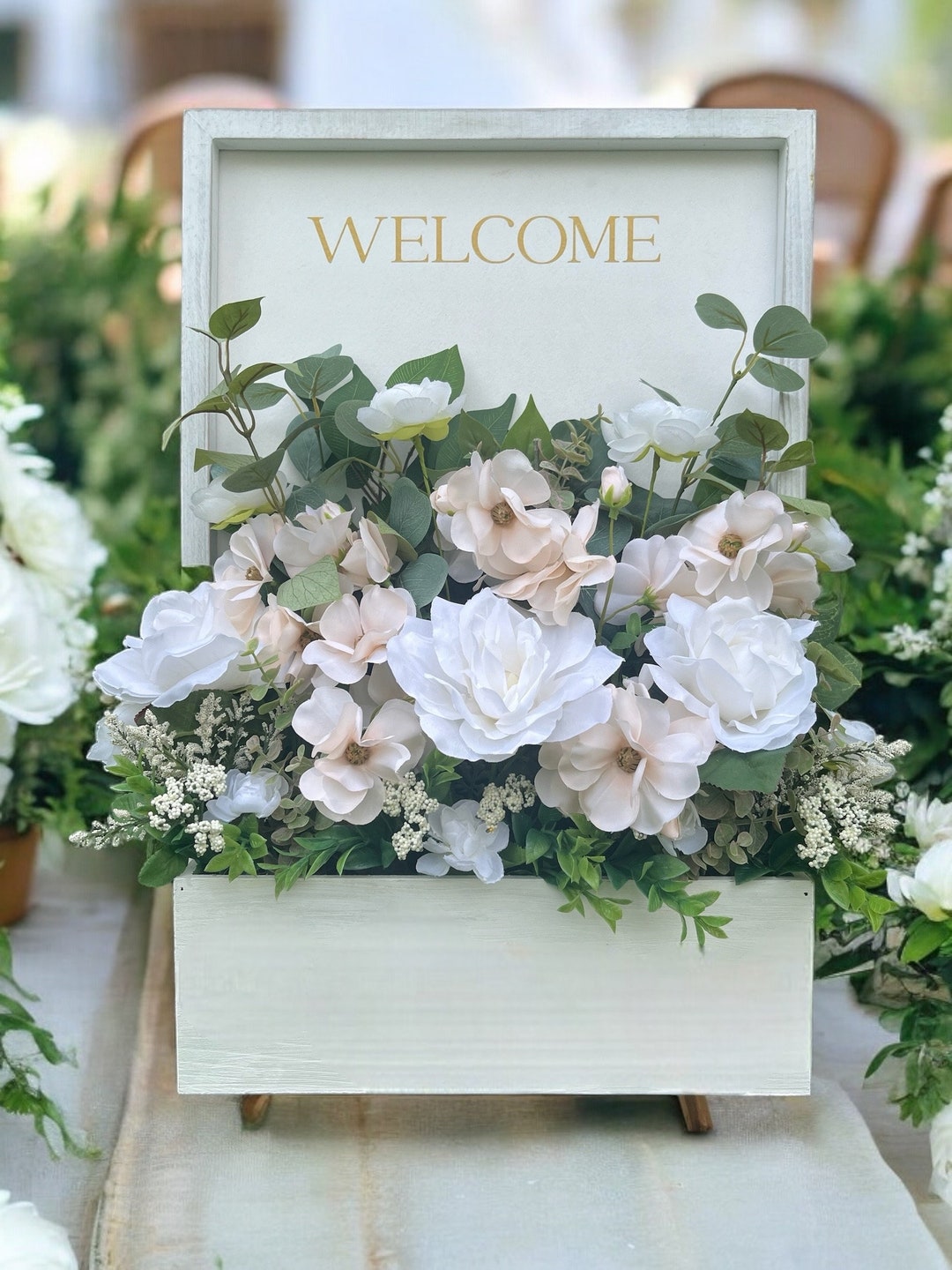 Floor Flower Box, Flower Box Sign, Welcome Sign With Flower Box ...