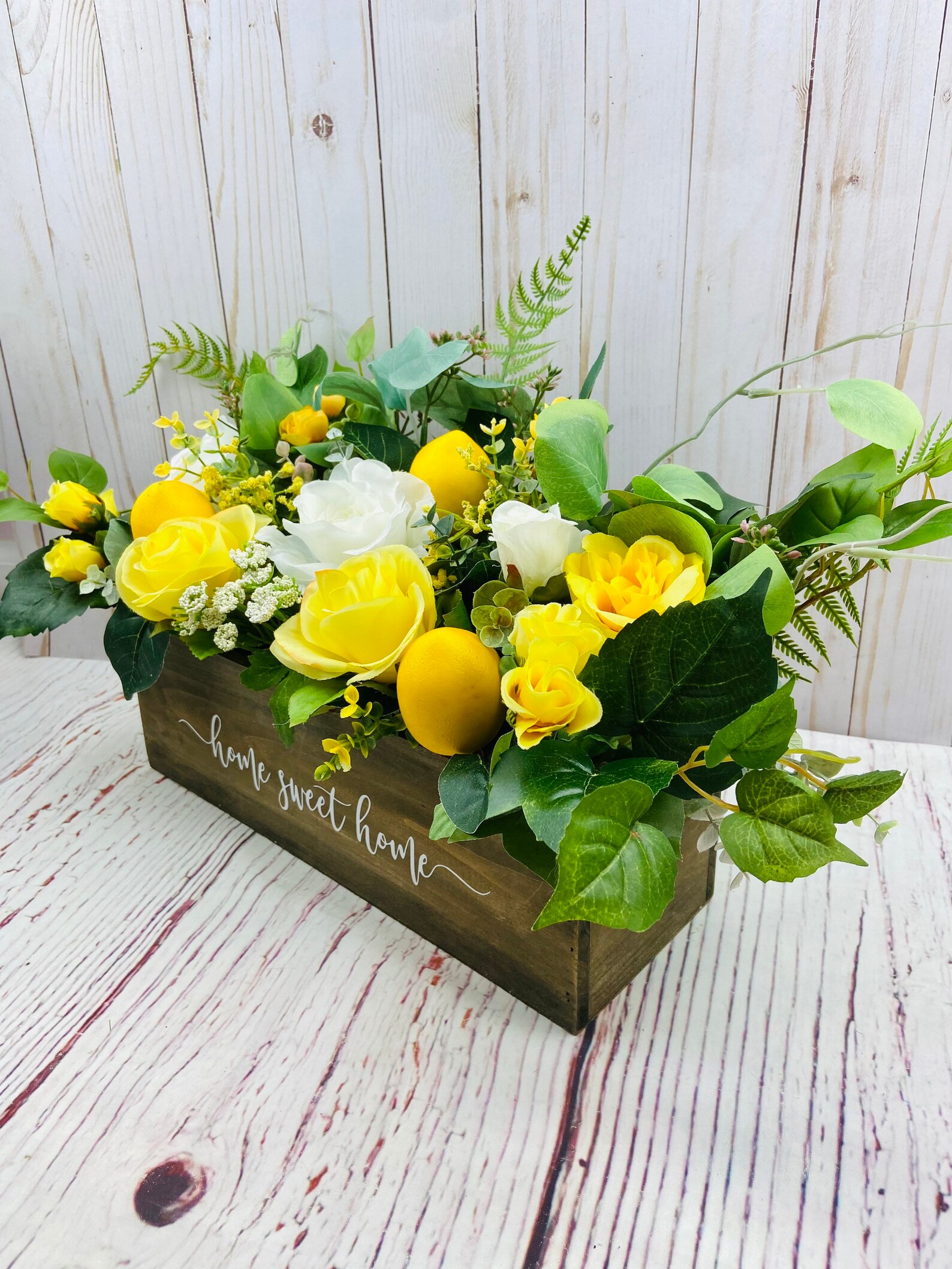 Lemon Floral Arrangement Lemon Housewarming Decor Lemon - Etsy