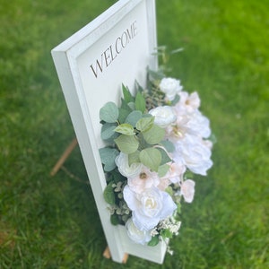 Custom Flower Box Welcome Sign, Baby Shower Welcome Sign With Flowers ...