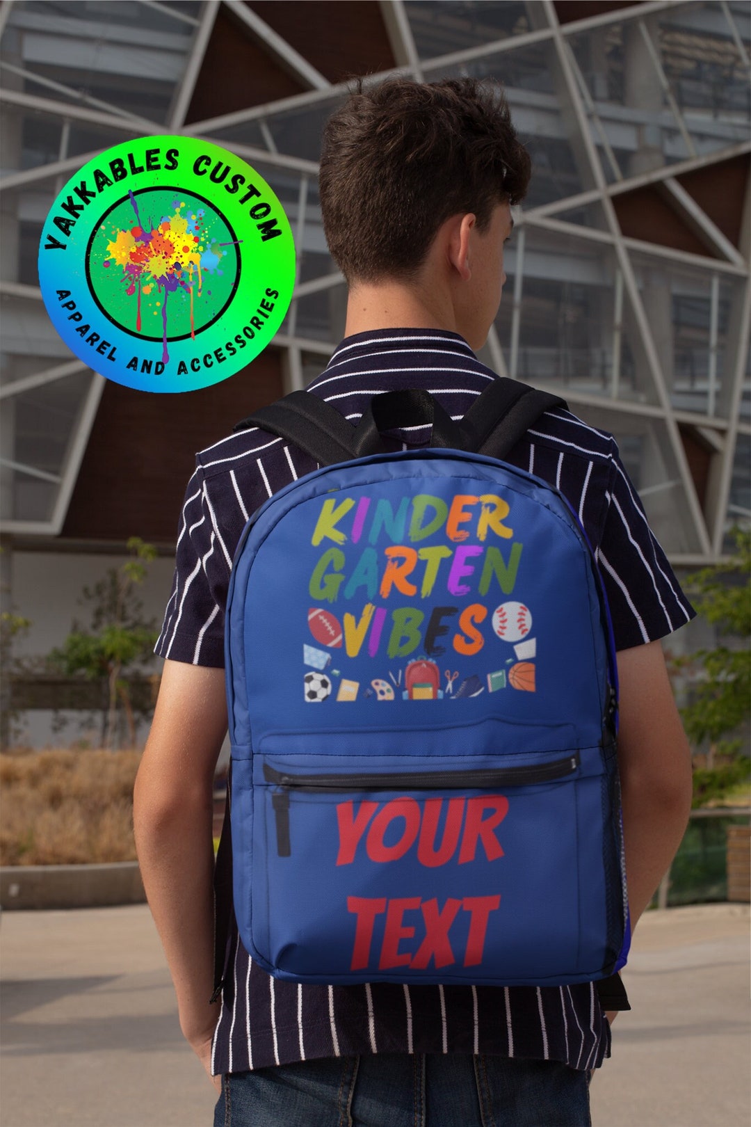 Kindergarten Vibes Kids Backpack Youth Sports Backpack Boys Backpack ...