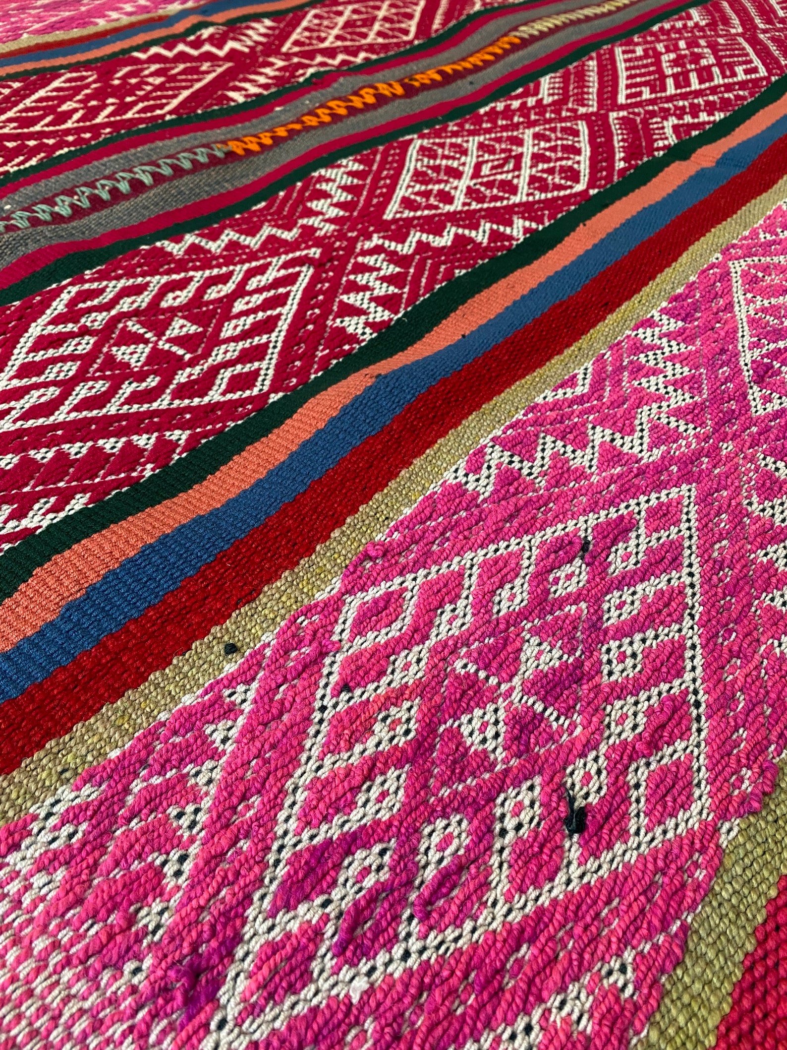 Area Rug Handwoven Sheep Frazada Blanket Multicolor Organic Frazada ...