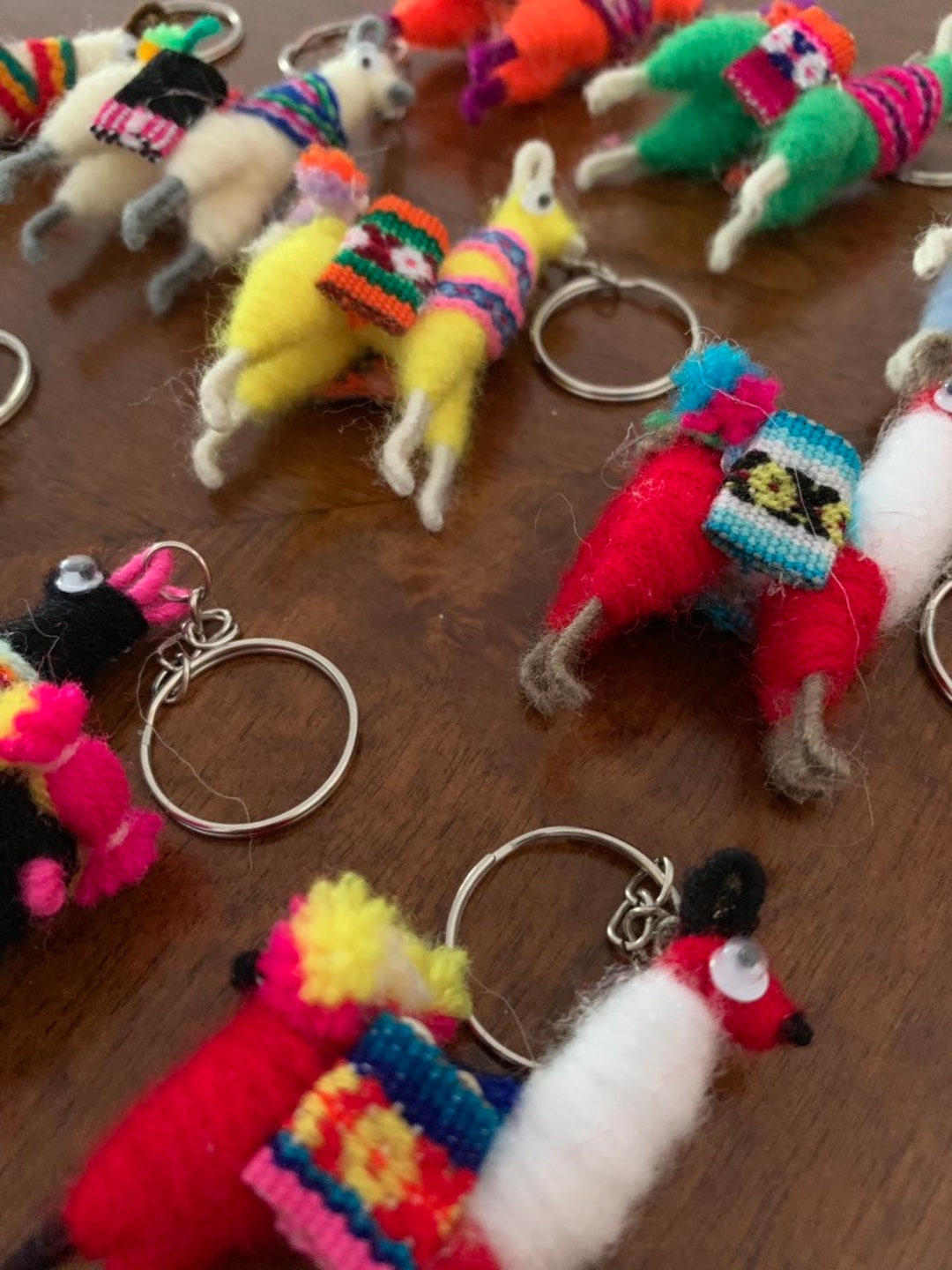 Miniature Lama Keychain Handmade Alpaca Keychain Mini Llama Keychain ...