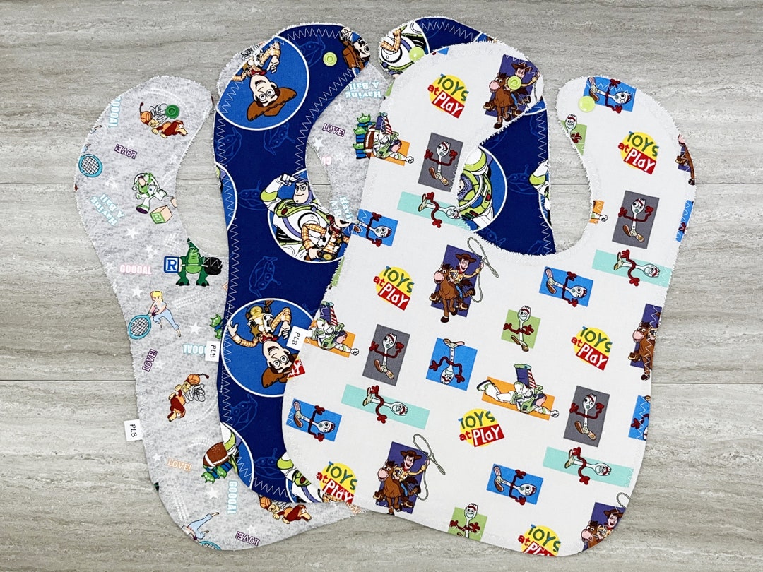 Toy Story Bibs, Custom Bibs, Colorful Baby Bib, Infant Washable Cotton ...