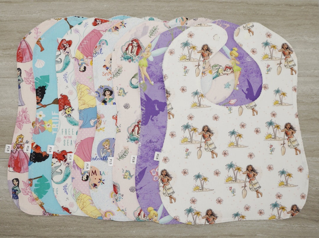 Handmade Princess Character Bib, Cotton, Terry Cloth Back - Etsy