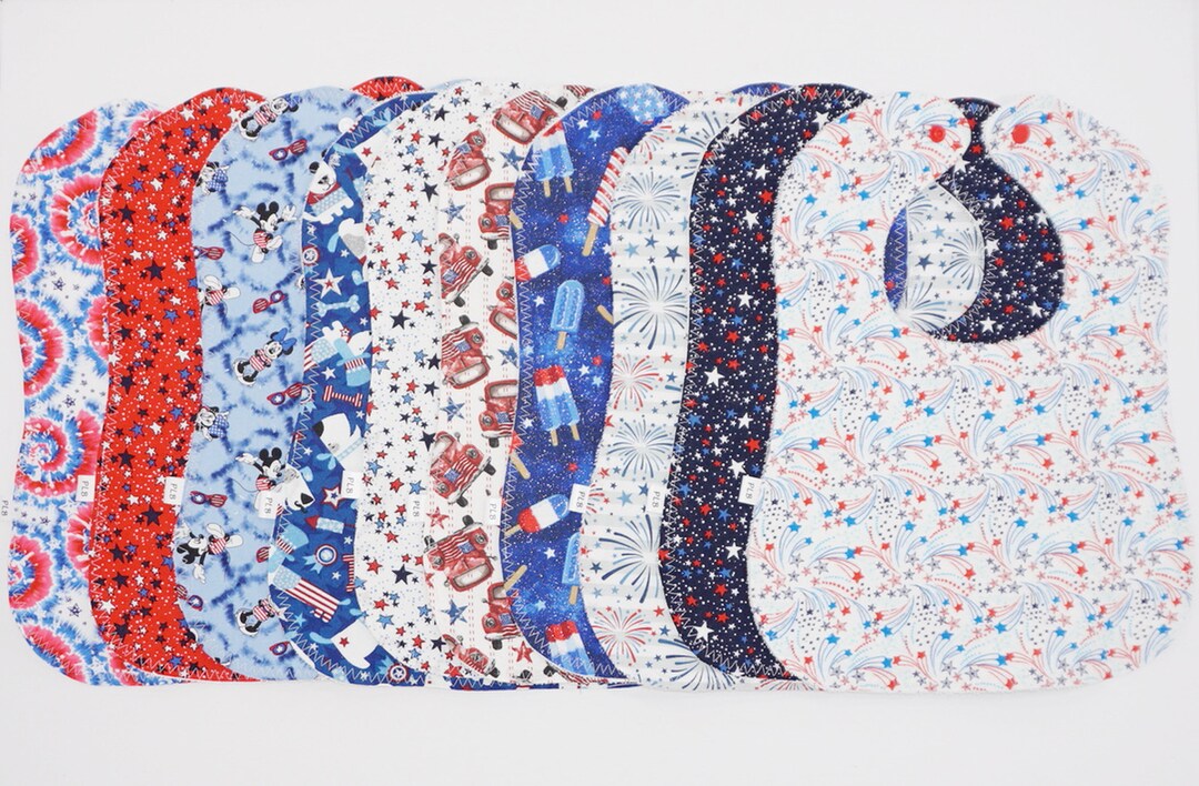 Patriotic Baby Bibs, Infant Bib, Toddler Bib, 4th of July Bibs ...