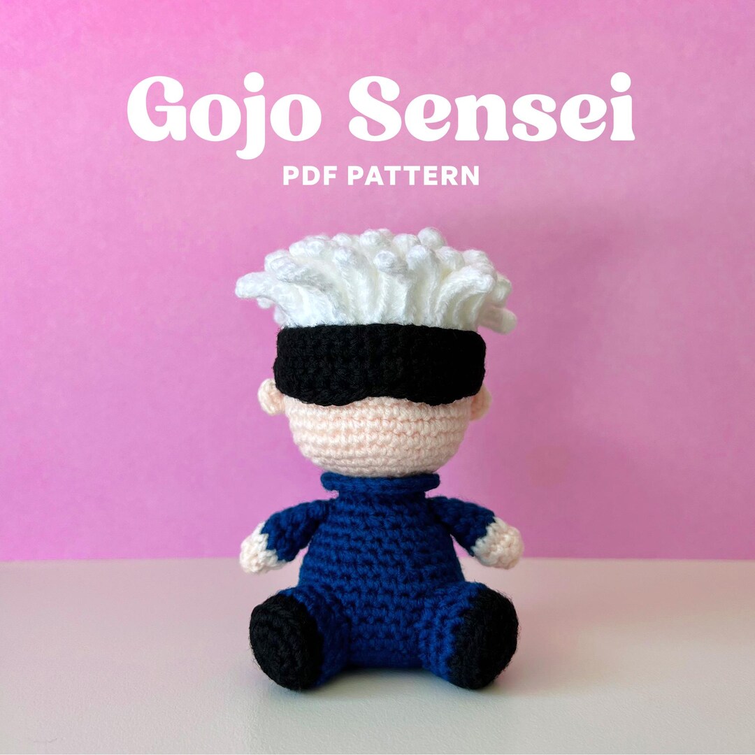 Gojo Chibi Desk Buddy Crochet PDF Pattern - Etsy