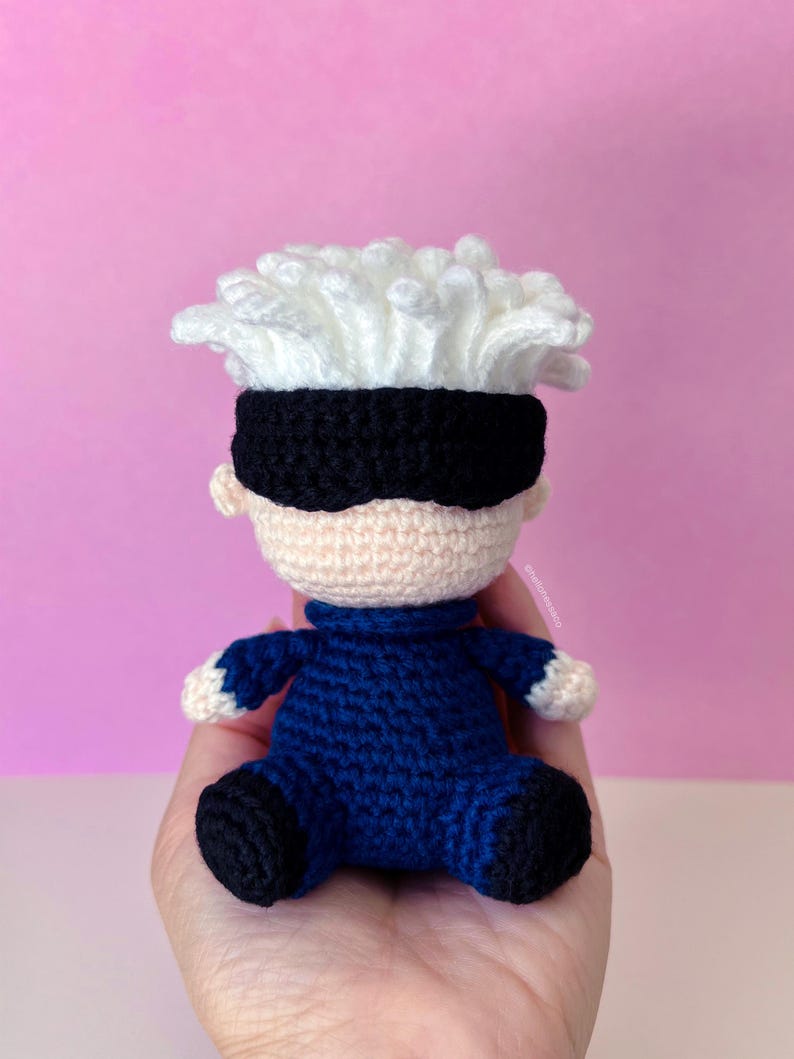 Gojo Chibi Desk Buddy Crochet PDF Pattern - Etsy