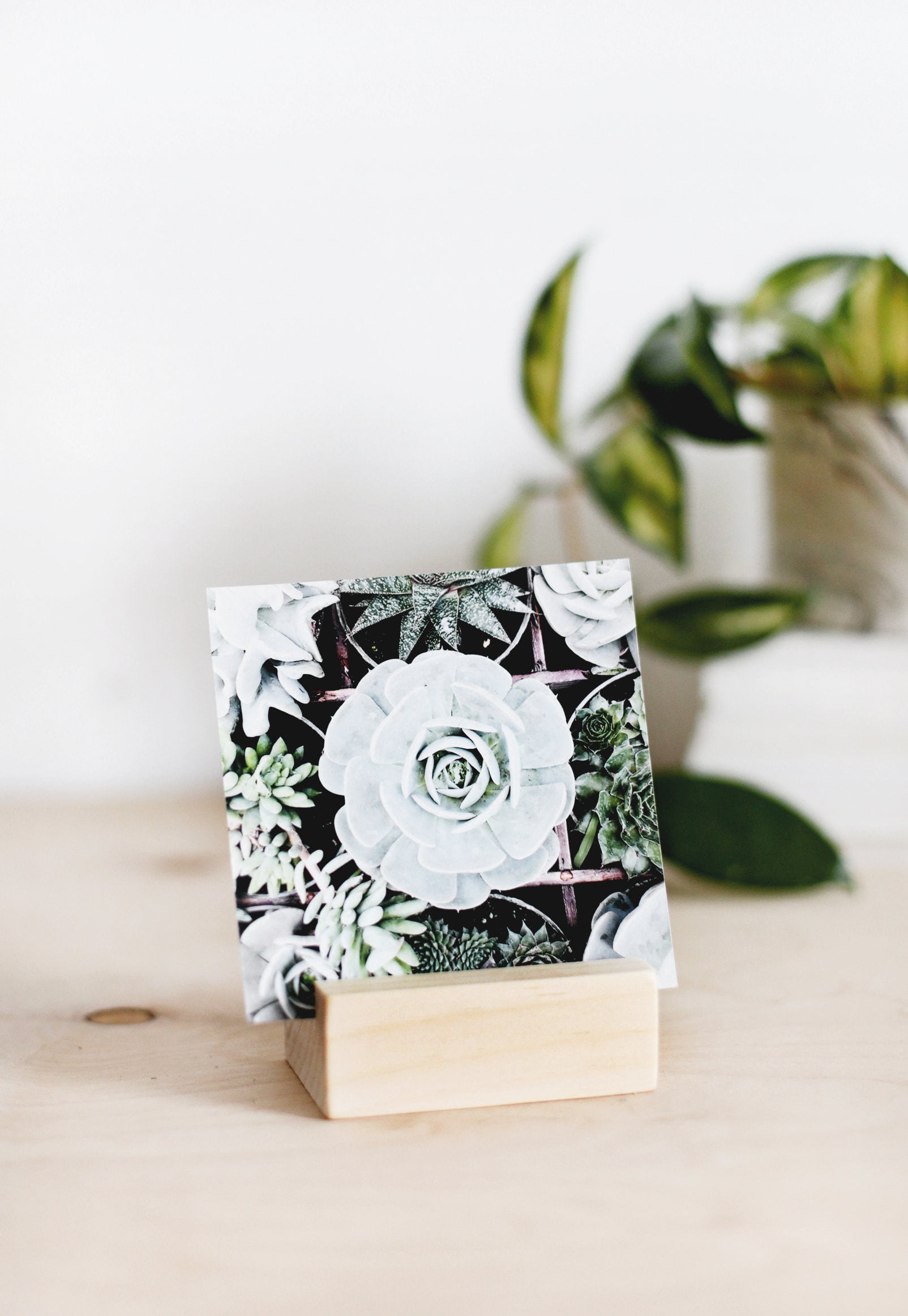 Modern Wood Photo Block Wood Picture Holder Photo Print | Etsy