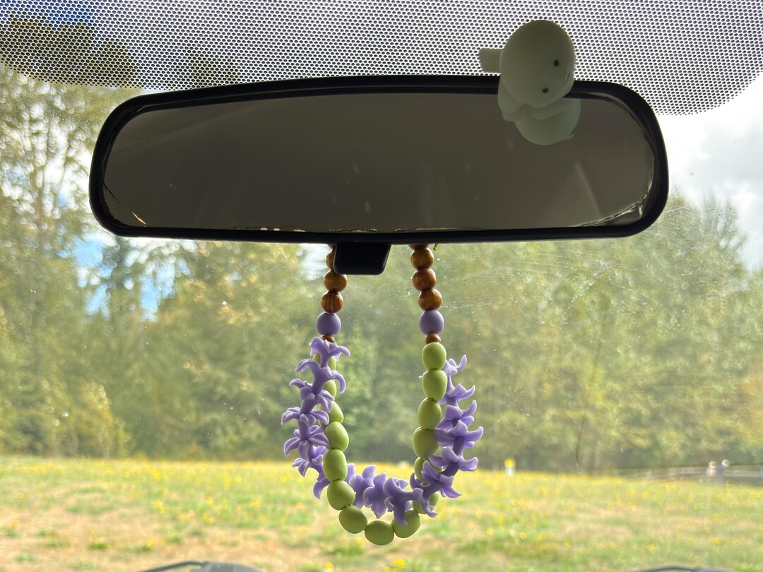 Sea Grapes N Purple Hyacinth Double Car Lei - Etsy