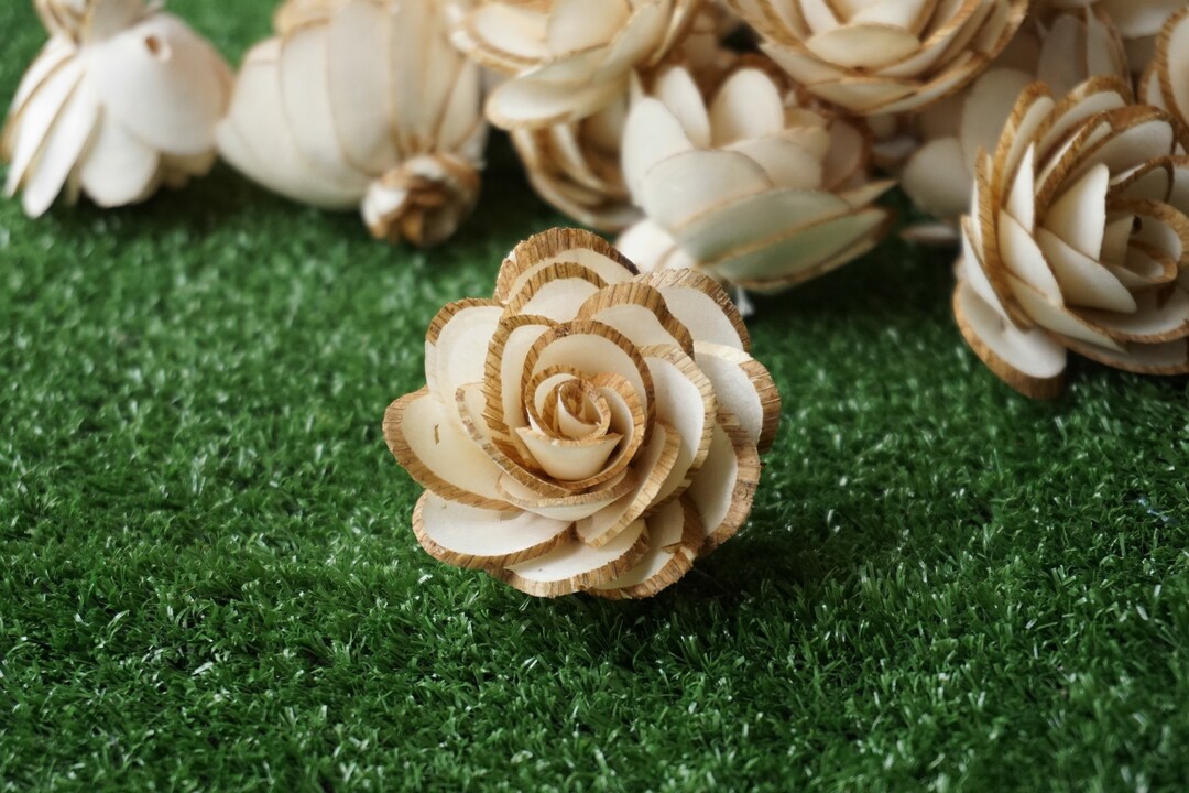 50 Handmade Sola Wood Rose Flowers, 5cm Craft Diffuser Blooms - Etsy