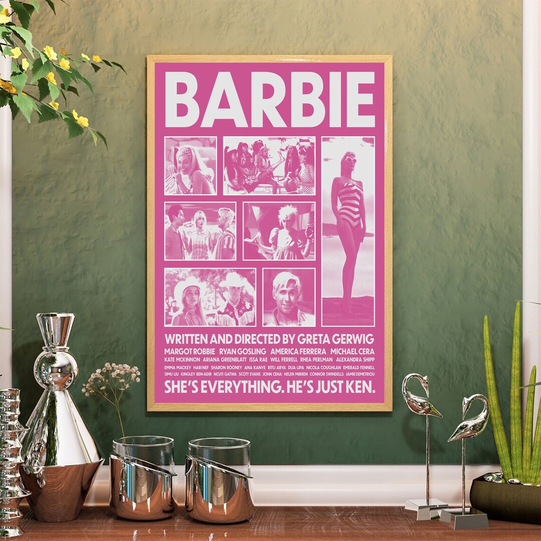 Barbie Poster, Movie Poster Digital Print, Wall Art Living Room Decor ...