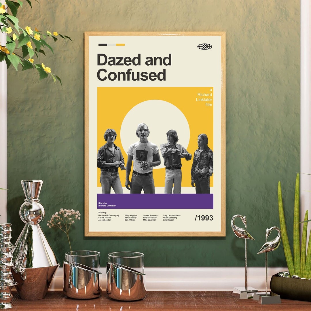 Dazed and Confused Poster, Movie Poster Digital Print, Wall Art Living ...