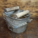 Vintage Galvanized Metal Mop Bucket With Wooden Wringer - Etsy