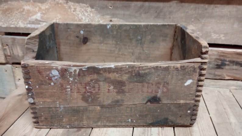 Vintage Rustic Remington Cleanbore Nitro Dupont Wooden Ammo Crate Box ...
