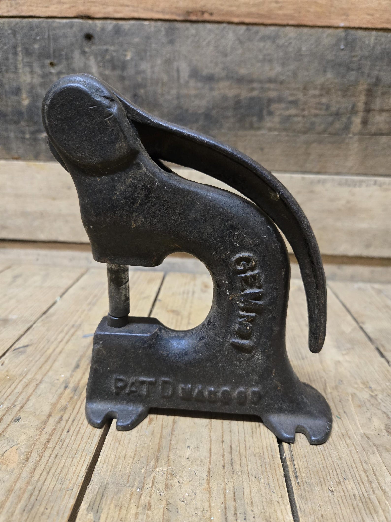 Vintage Cast Iron GEM No 1 Punch - Cast Iron GEM Punch - Cast Iron Tool ...