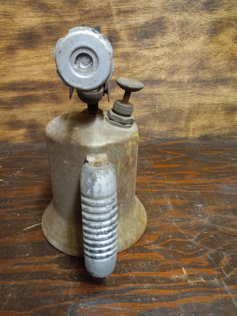 Vintage Metal Antique Blow Torch With Handle - Etsy