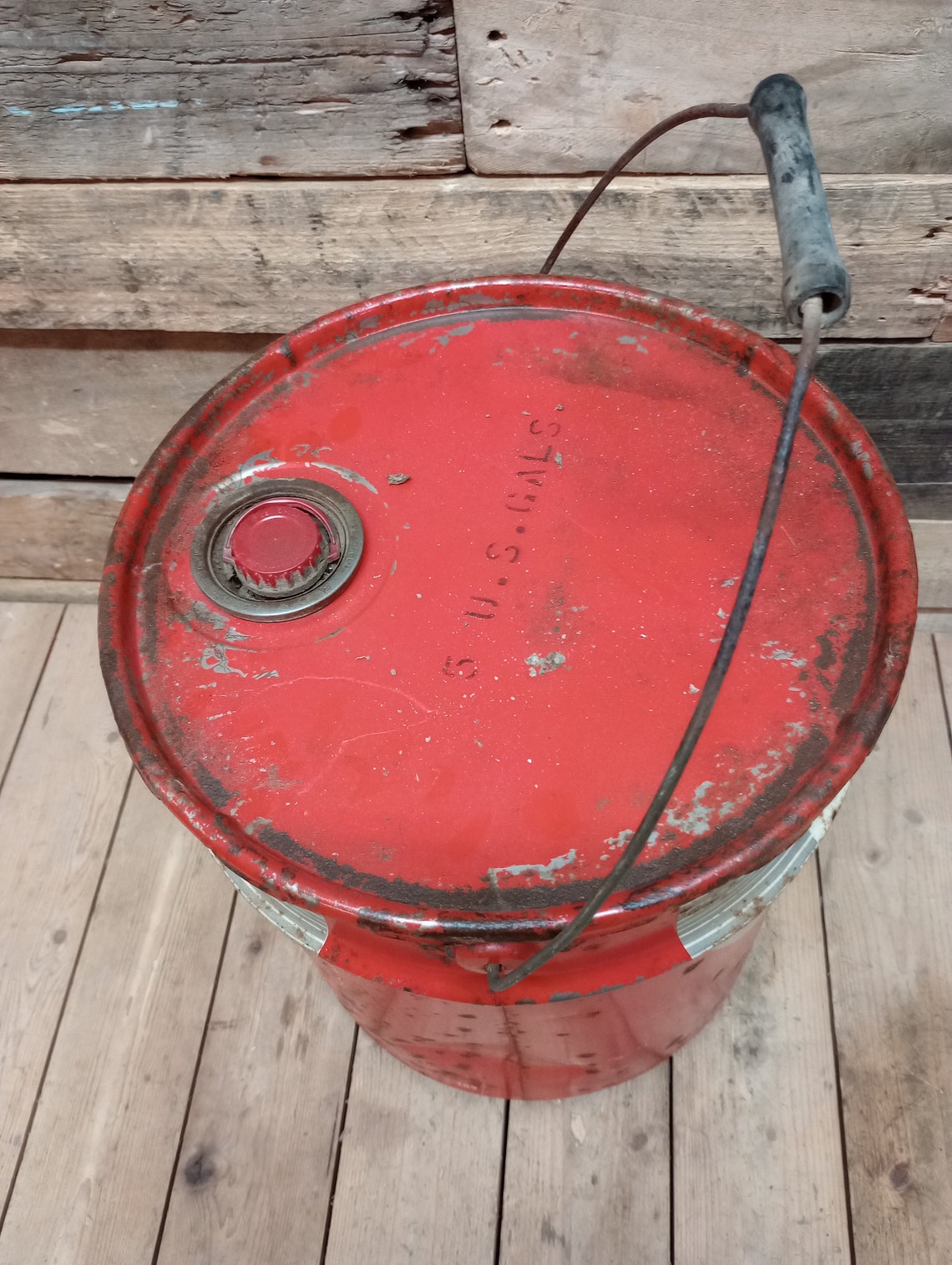 Veedol 5 Gallon Oils & Grease Motor Oil Can Bucket With Handle - Etsy