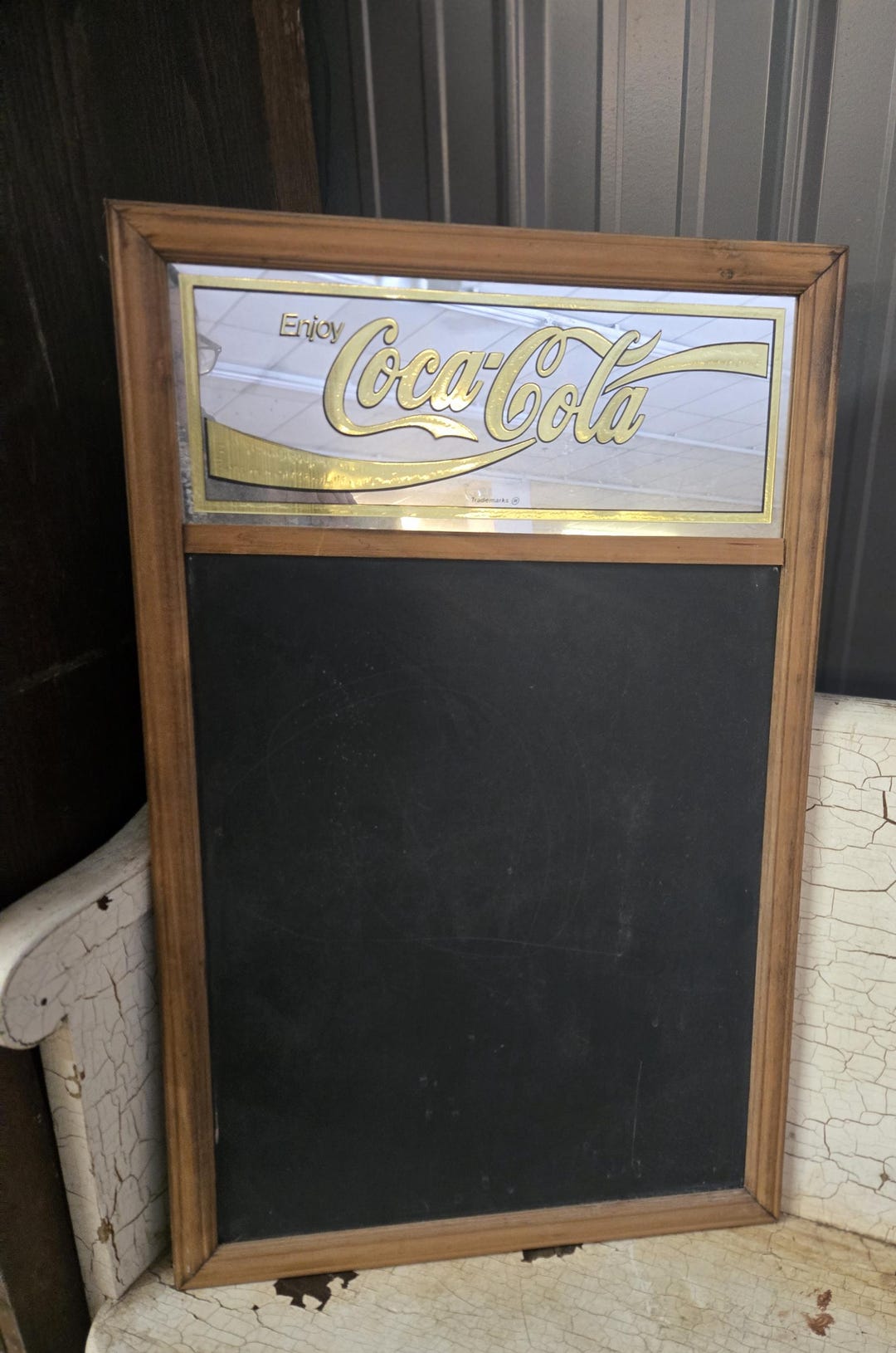 Vintage Coca-cola Wall Hanging Advertising Chalkboard Mirror Sign 31 ...